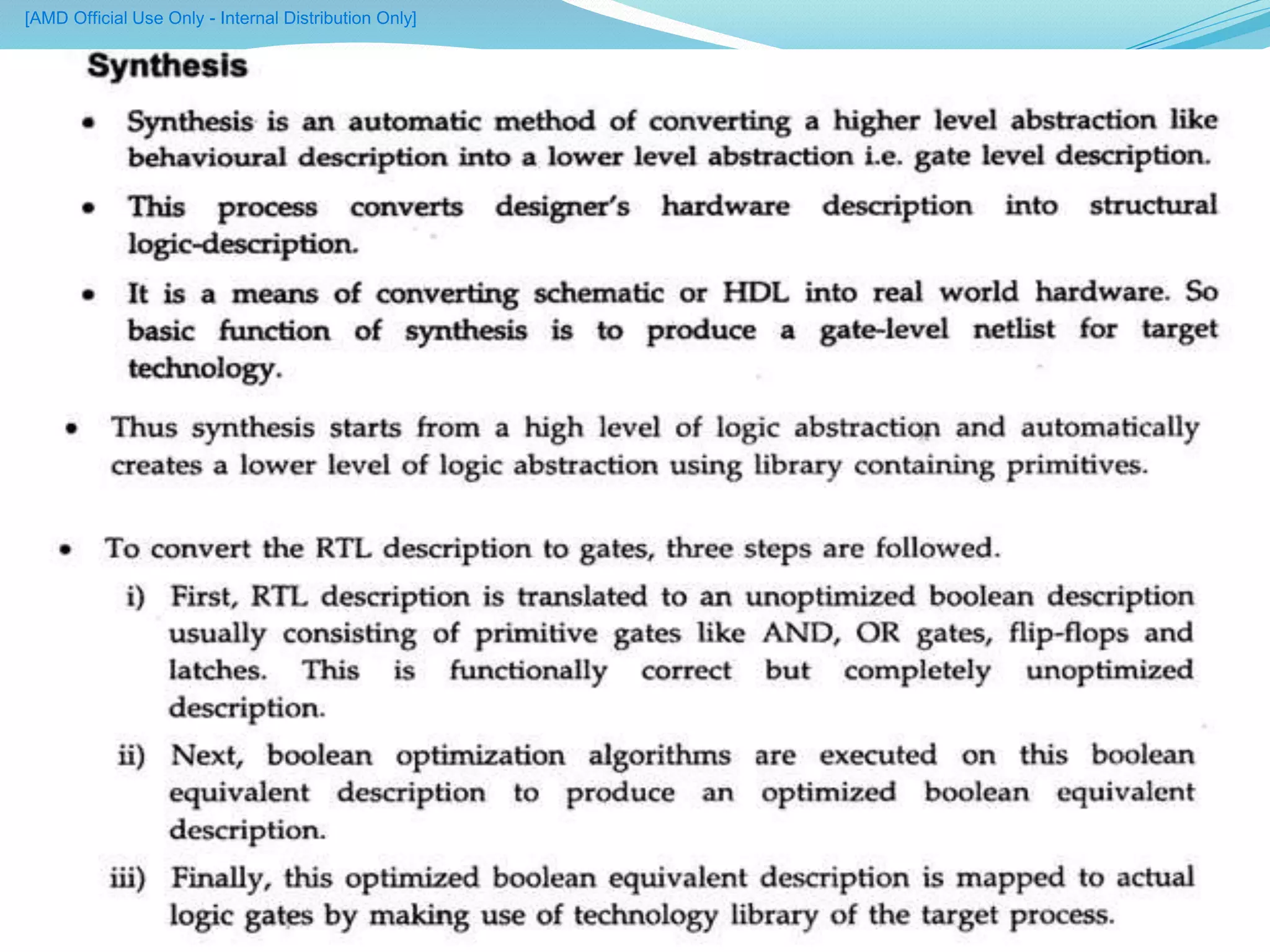 Vlsi Synthesis | PPTX