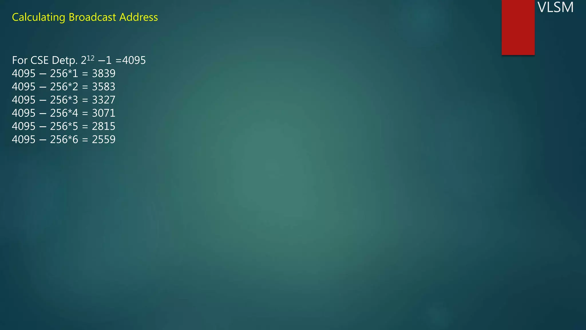 Variable Length Subnet Mask(VLSM) | PPTX