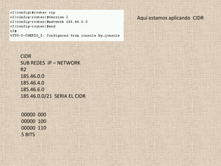SubNeteo VLSM Y CIDR | PPT