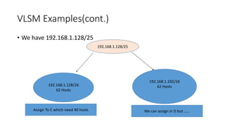 Vlsm and supernetting | PPTX | Computer Networking | Computing