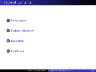 A Feature-Based Model for Nested Named-Entity Recognition at VLSP-2018 NER Evaluation Campaign | PPT