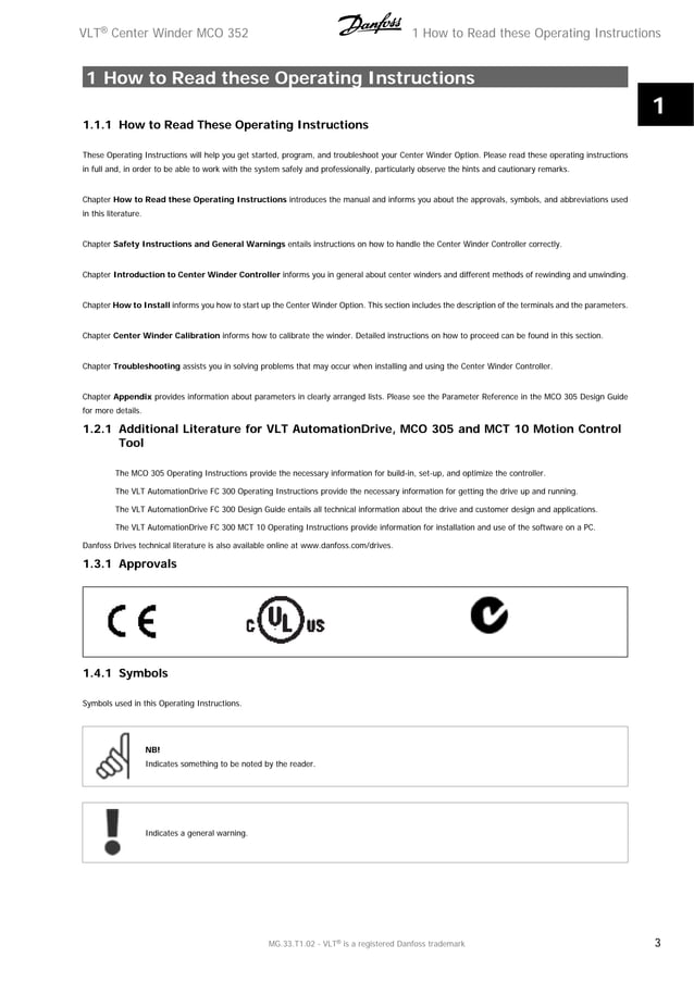 Vlt fc 300 operating instructions | PDF