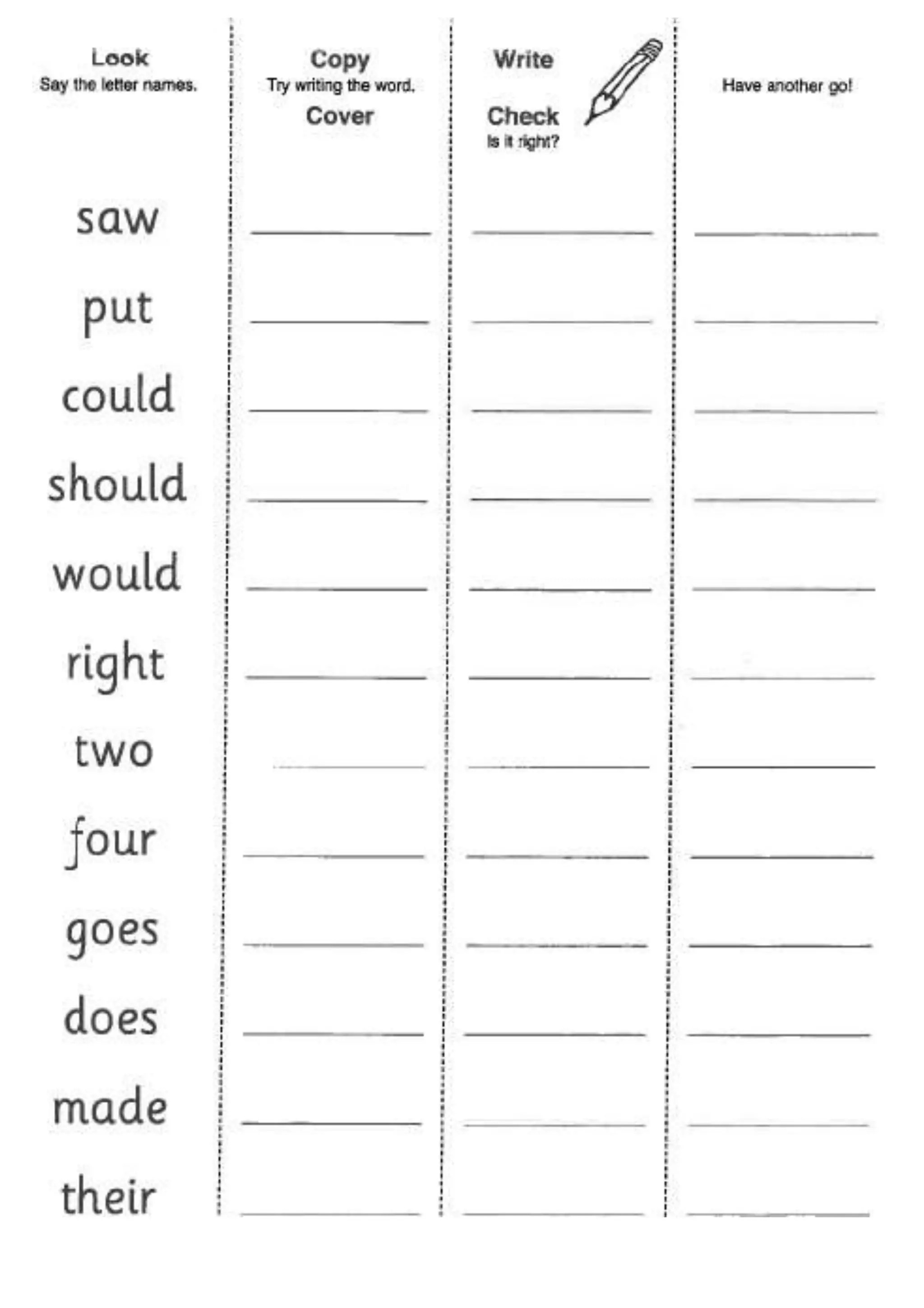 Low tech tricky words | DOCX | Technology & Computing