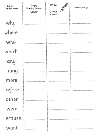 Low tech tricky words | DOCX | Technology & Computing