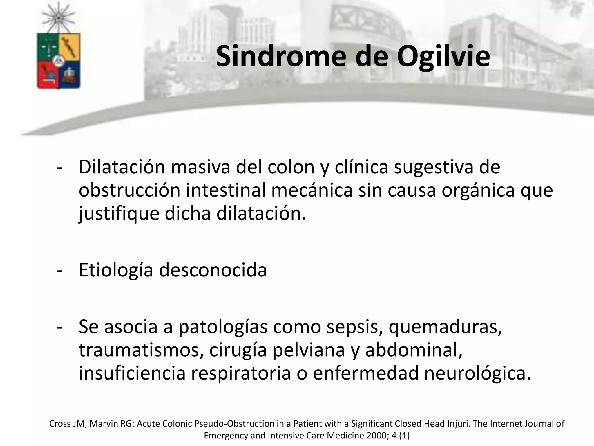Vólvulo sigmoides y megacolon | PPTX