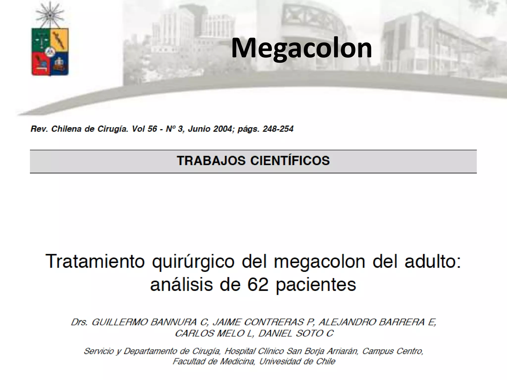 Vólvulo sigmoides y megacolon | PPTX