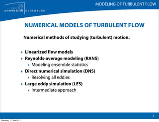 Modeling of turbulent flow | PDF | Physics | Science