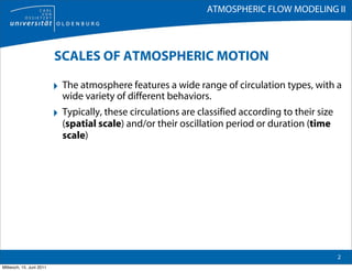 Atmospheric flow modeling II | PDF
