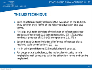Atmospheric flow modeling III | PDF
