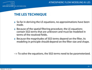 Atmospheric flow modeling III | PDF