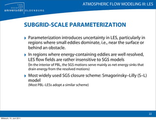 Atmospheric flow modeling III | PDF