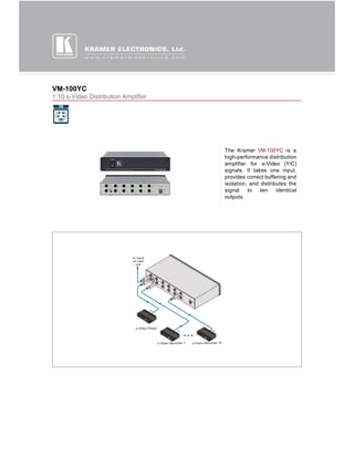 Kramer VM-100YC | PDF | Computer Peripherals | Computing