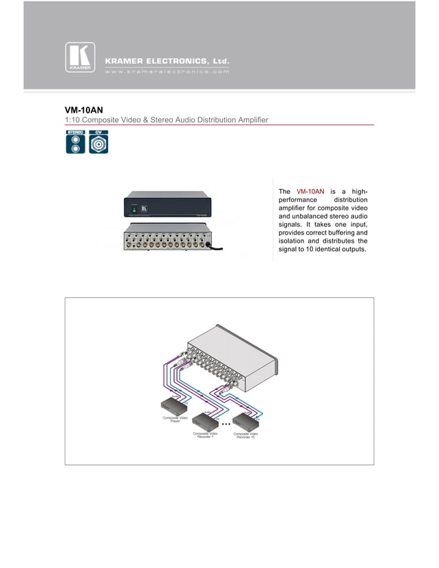 Kramer VM-10AN | PDF