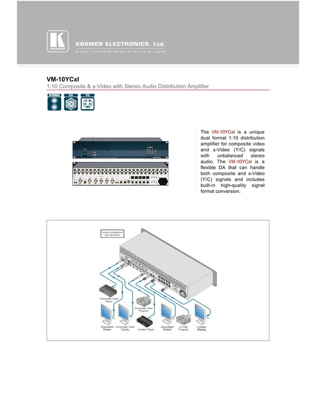 Kramer VM-10YCxl | PDF