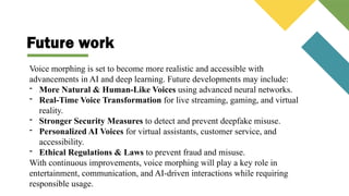 voice engine morphing for voice assistant | PPT