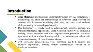 voice engine morphing for voice assistant | PPT