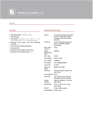 Kramer VM-54 | PDF