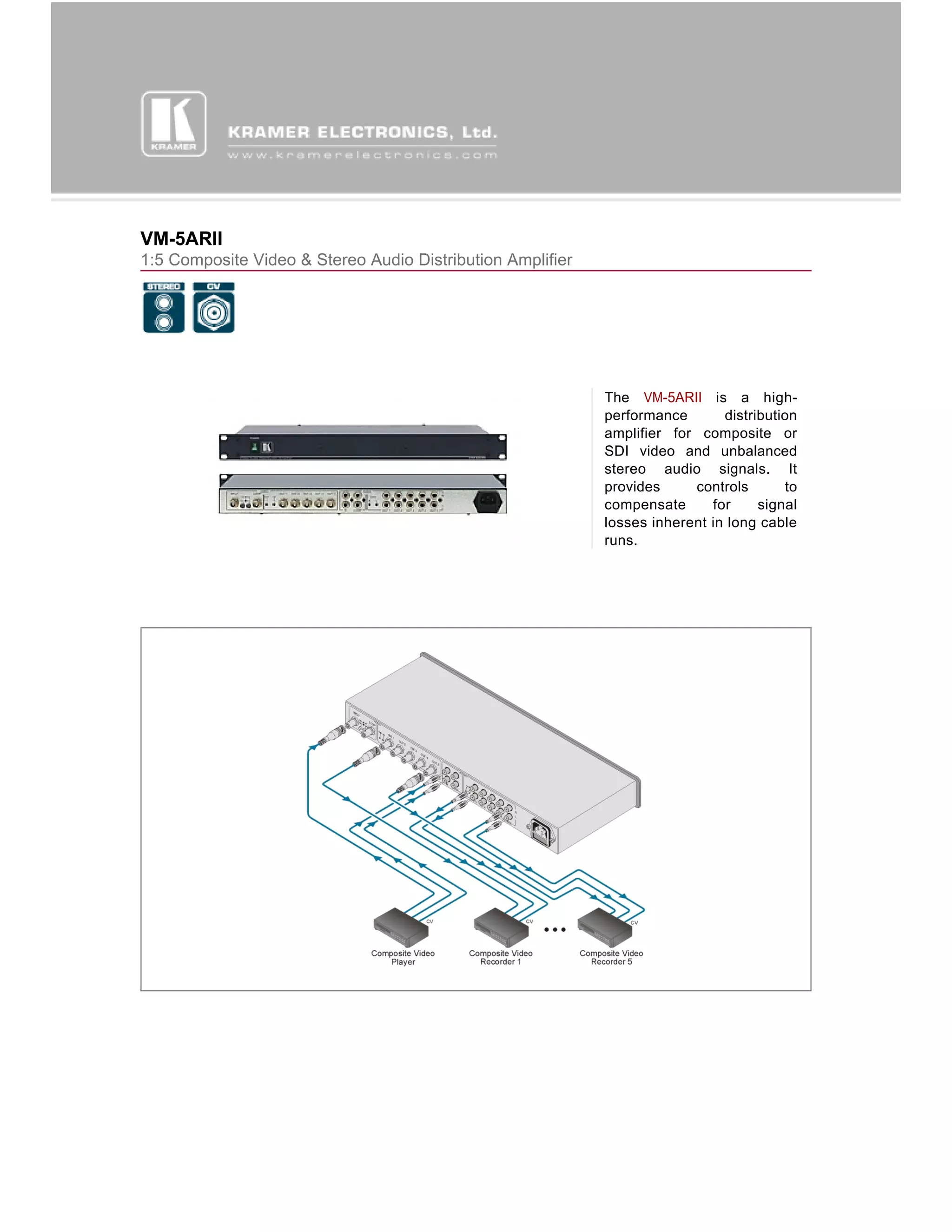 Kramer VM-5-ARII | PDF