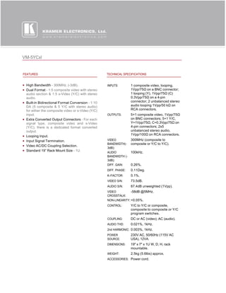 Kramer VM-5-YCXL | PDF