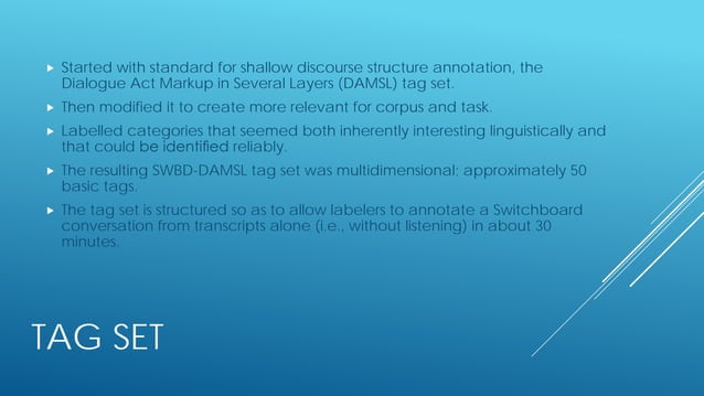 Dialogue Act Modeling For Automatic Tagging And Recognition Ppt