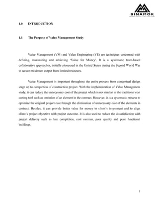 Value Management Assignment (Report) | PDF