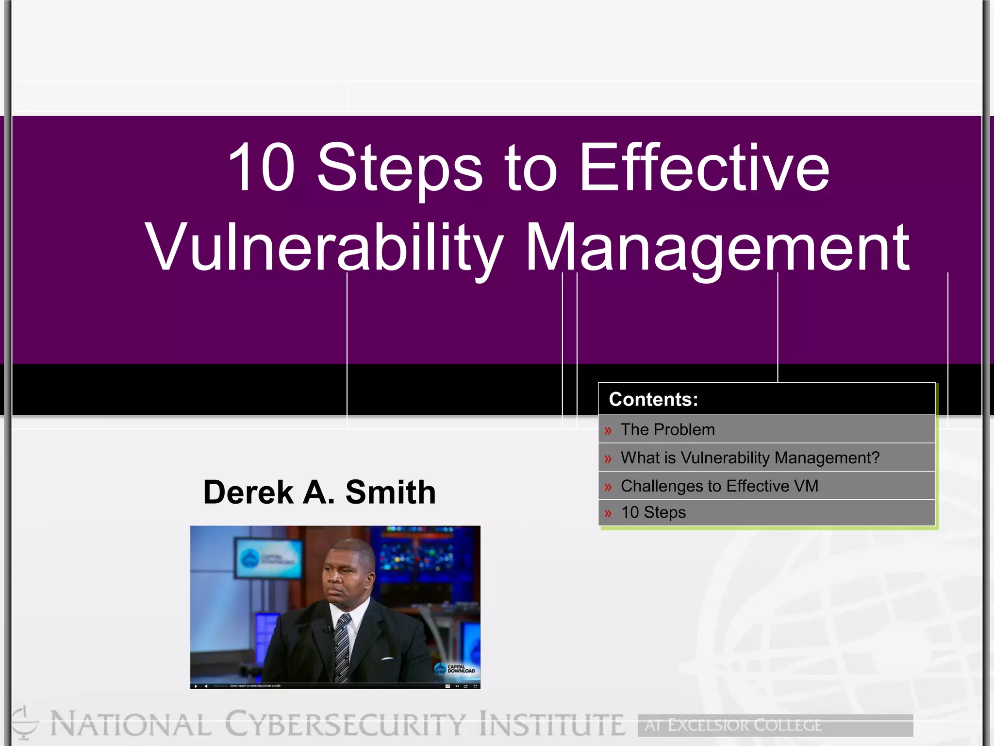 10 Steps to Building an Effective Vulnerability Management Program | PDF