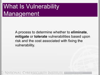 10 Steps to Building an Effective Vulnerability Management Program | PDF
