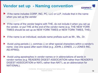 Vendor Master KPI's and Metrics in AP-II | PPT