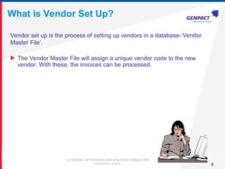 Vendor Master KPI's and Metrics in AP-II | PPT