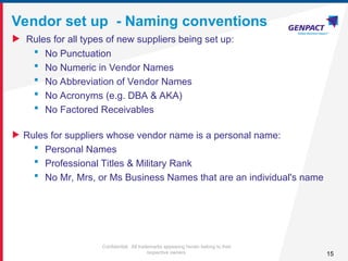 Vendor Master KPI's and Metrics in AP-II | PPT