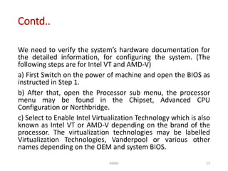 Configure and Manage Virtualization on different Platforms | PPTX