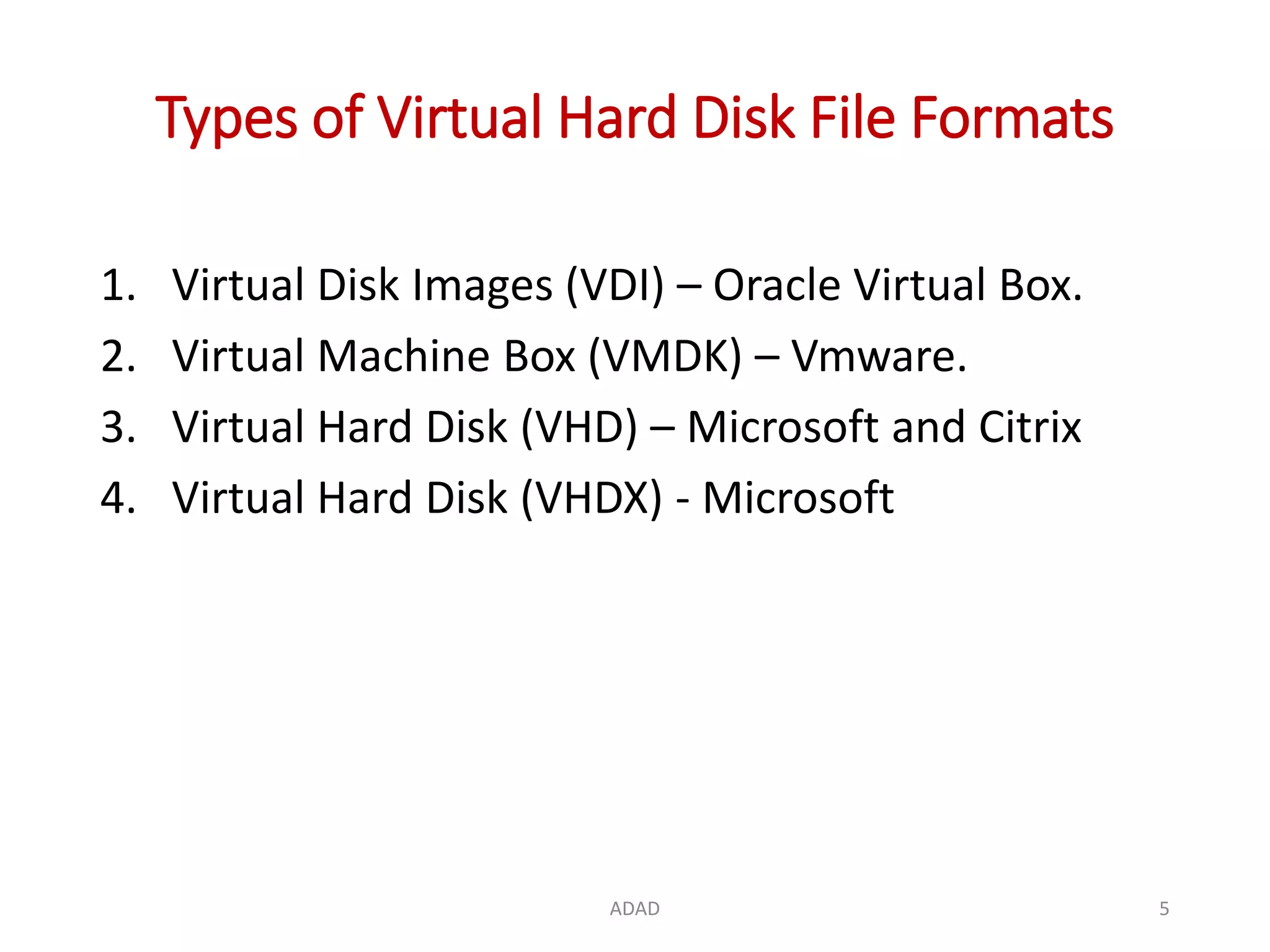 Managing Virtual Hard Disk and Virtual Machine Resources | PPTX