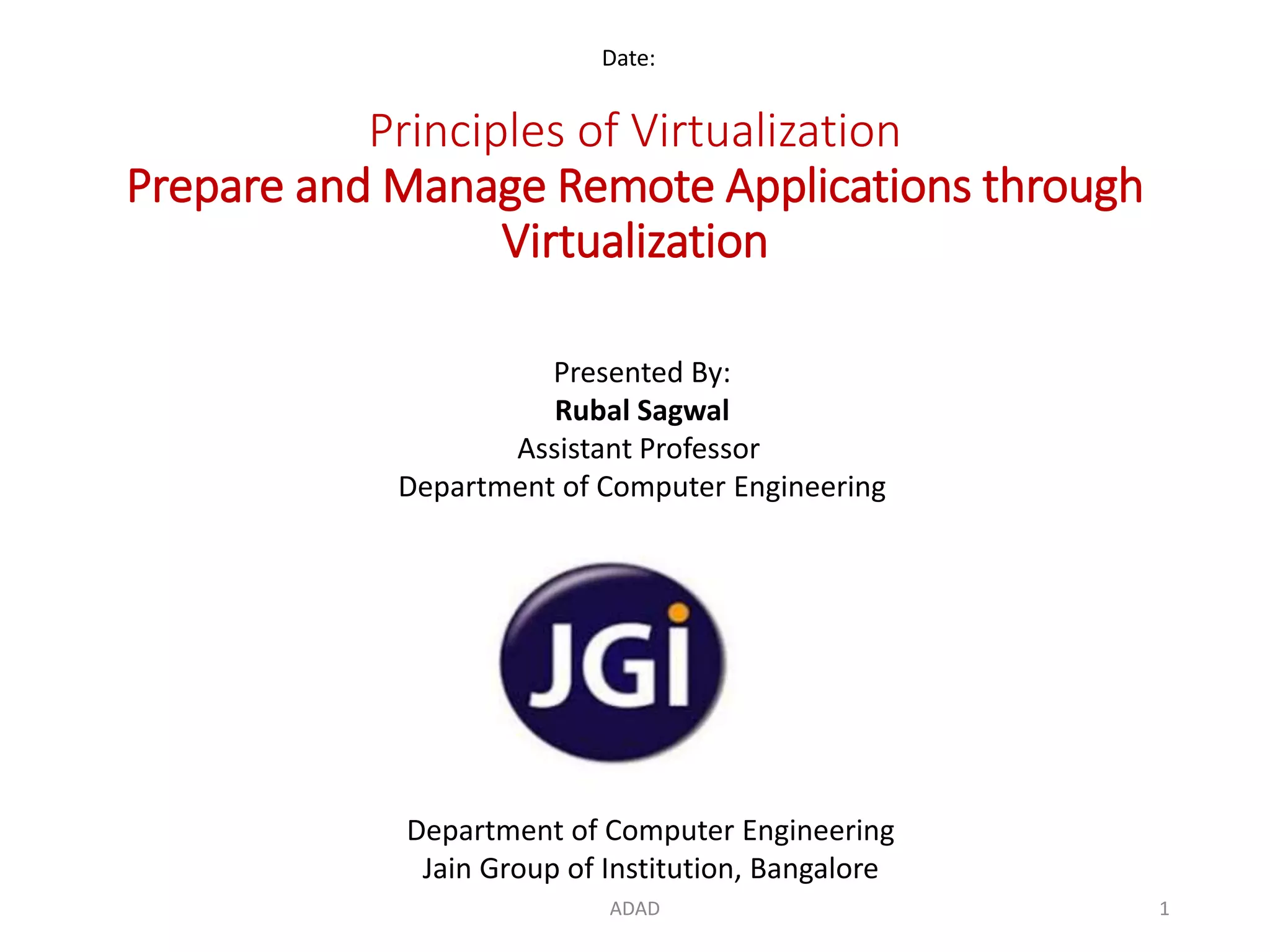 Prepare and Manage Remote Applications through Virtualization | PPT