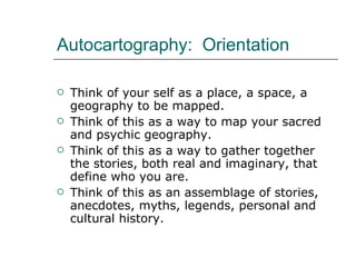 Autocartography: Electrate Autobiography | PPT
