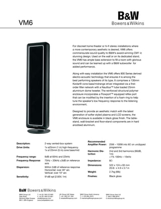 Vm6 fiche produit | PDF