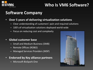 Virtualization for SMBs - VM6 Software | PPT