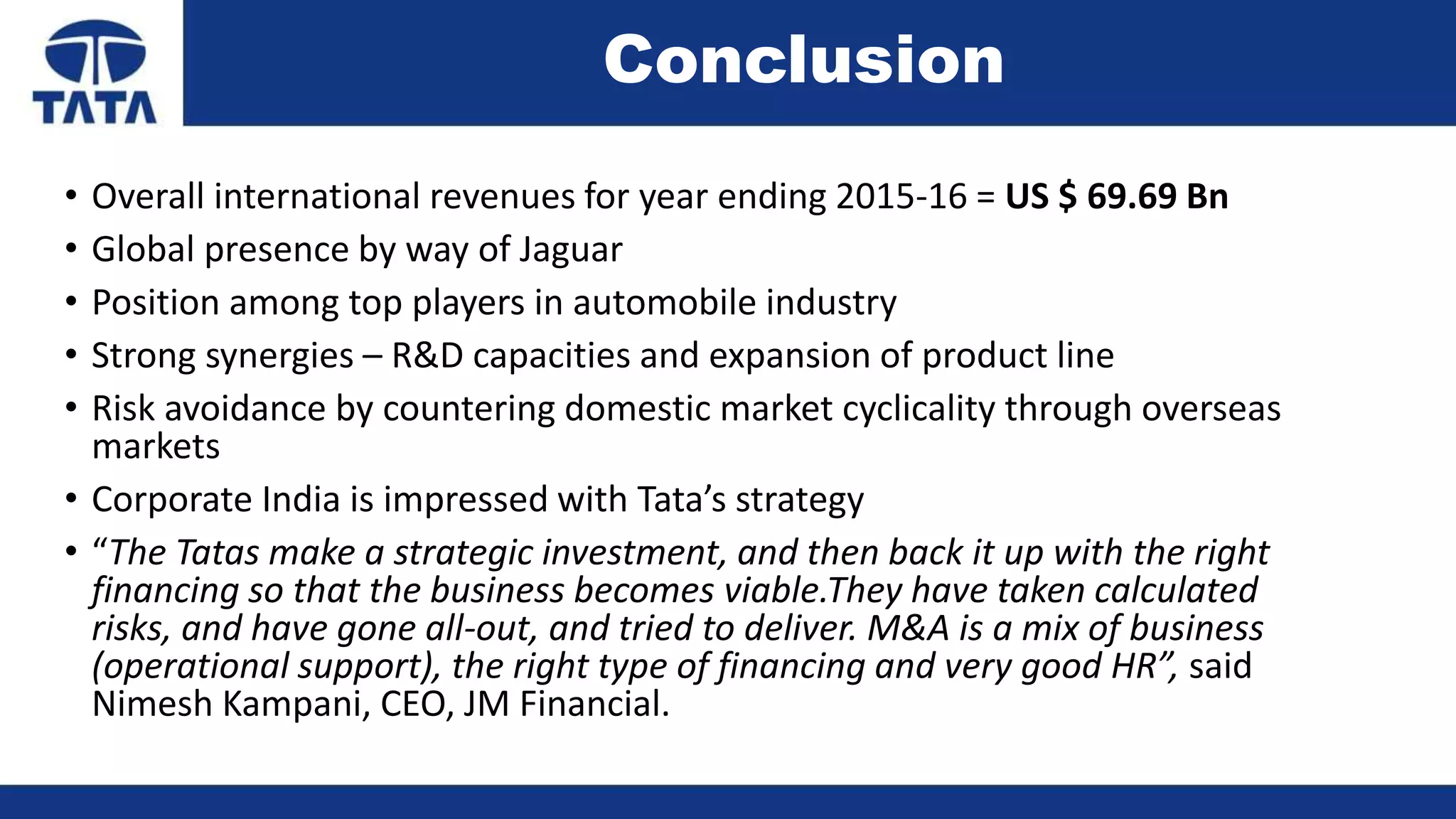 Tata Group's Growth Strategy | PPTX