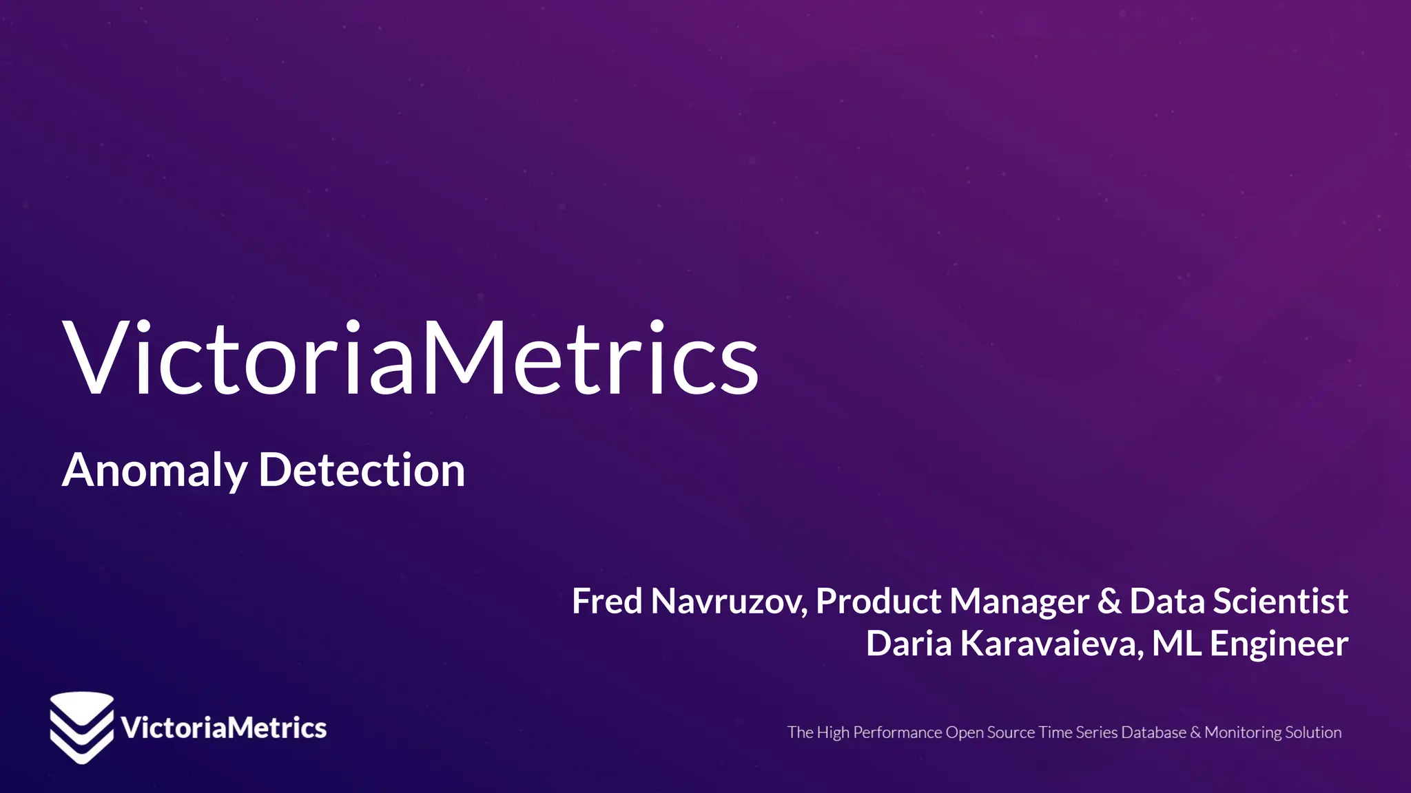 VictoriaMetrics December 2023 Meetup: Anomaly Detection | PPT