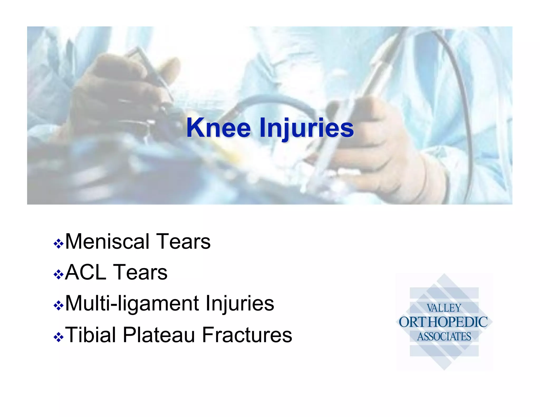 Common Knee Conditions by: Fred Huang | PDF | Death, Injury, or ...
