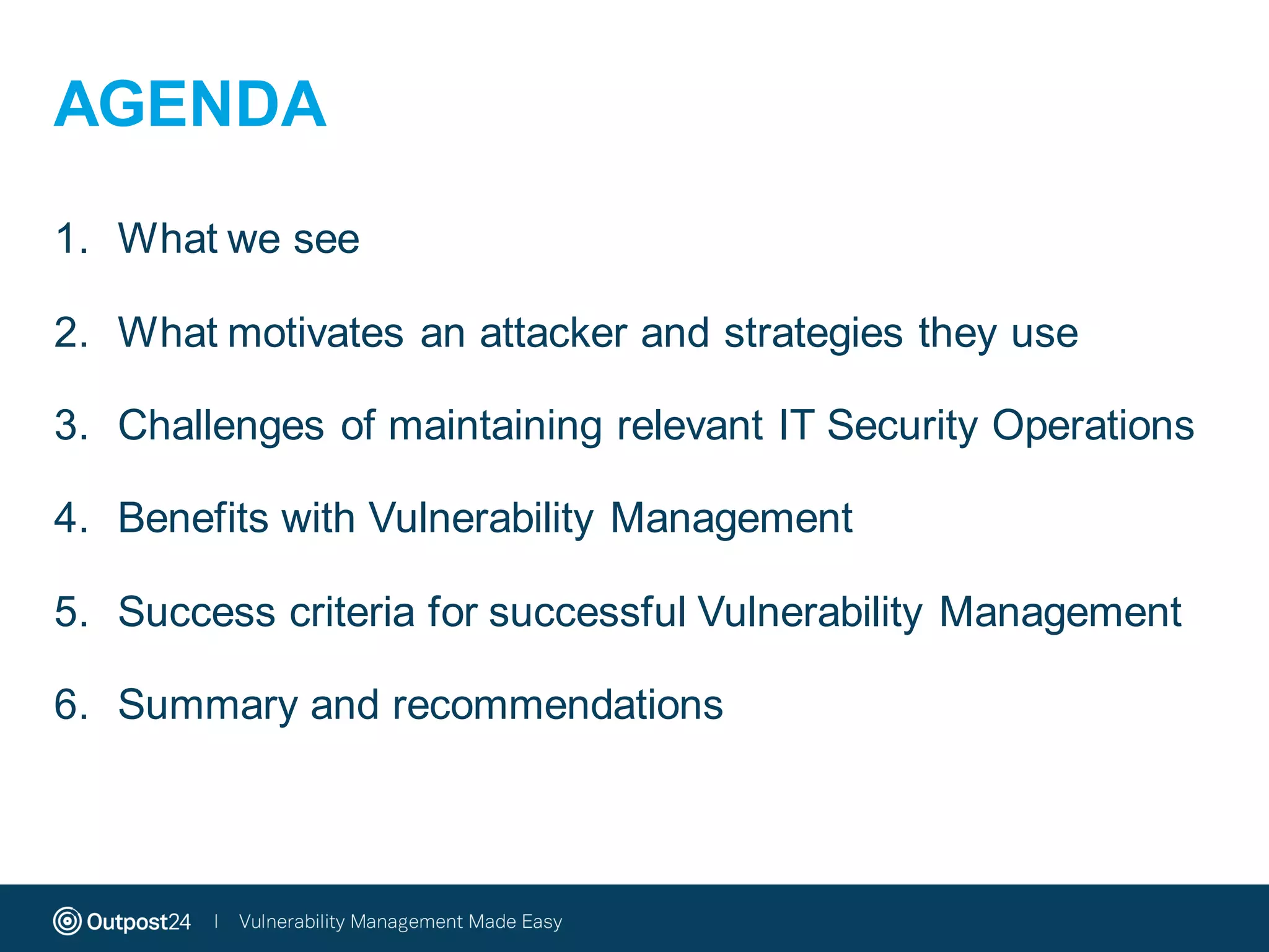 Vulnerability Management – Opportunities and Challenges! | PPT