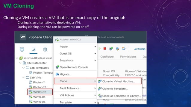 learning vmware vsphere : cloning virtual machines | PPTX