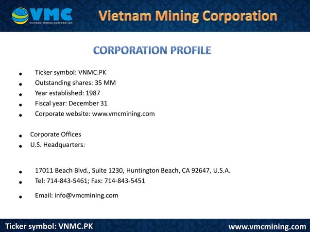 Vmc Mining | PPT