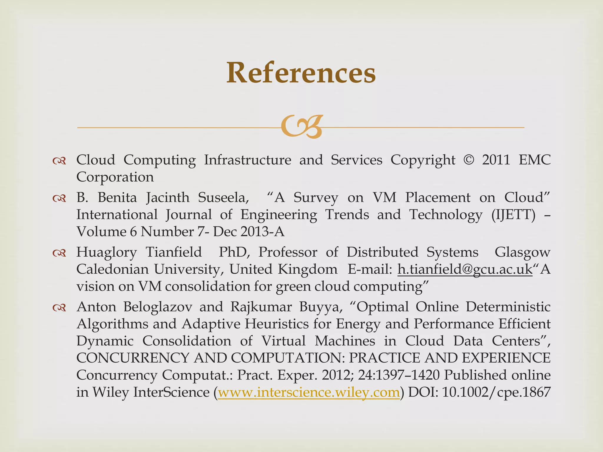 Vm Consolidation For Energy Efficient Cloud Computing Pptx