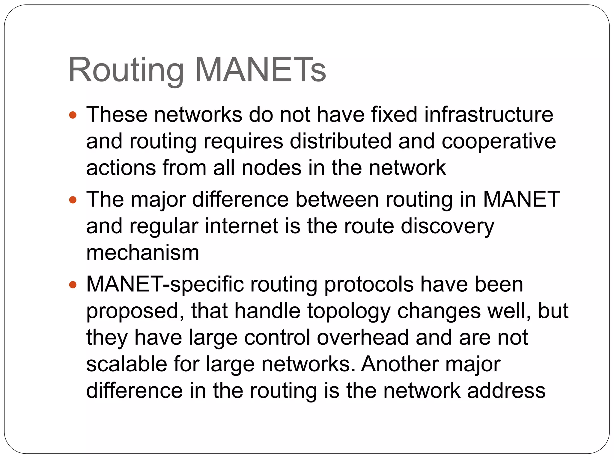 Mobile Computing Manetsrouting Algorithms Pptx Computer Networking Computing