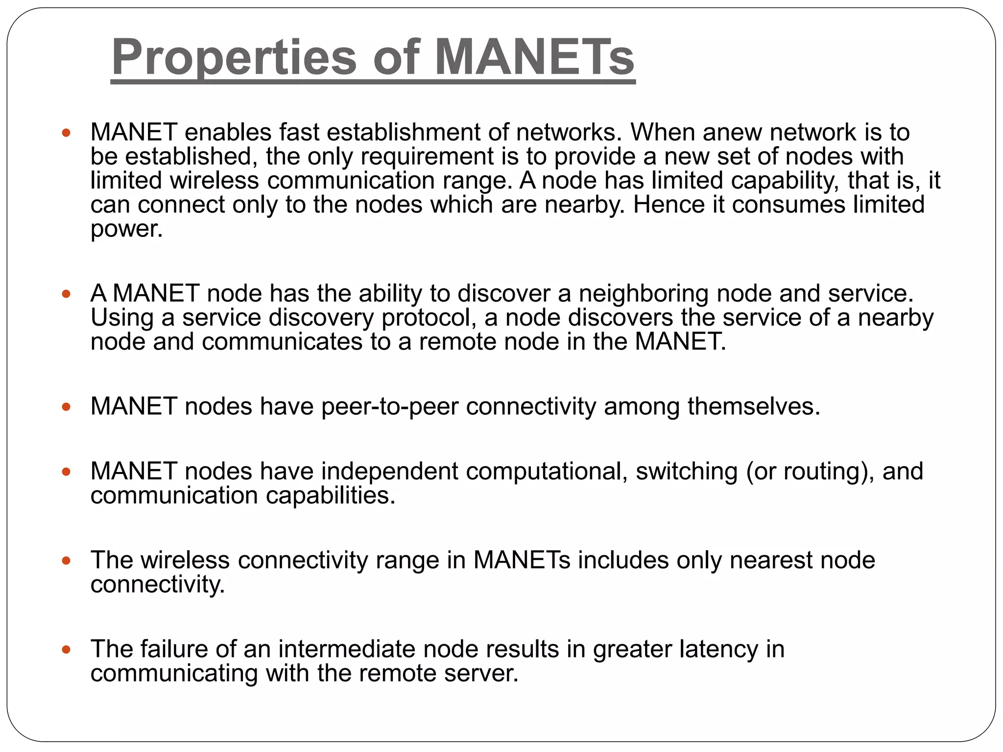 Mobile Computing Manetsrouting Algorithms Pptx Computer Networking Computing