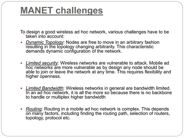 MOBILE COMPUTING MANETS,ROUTING ALGORITHMS | PPTX | Computer Networking ...