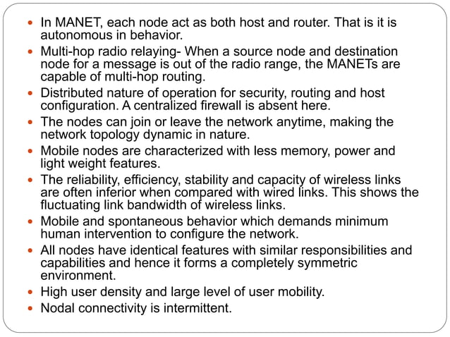 Mobile Computing Manetsrouting Algorithms Pptx Computer Networking 8501