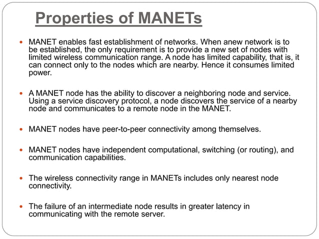 MOBILE COMPUTING MANETS,ROUTING ALGORITHMS | PPTX | Computer Networking | Computing