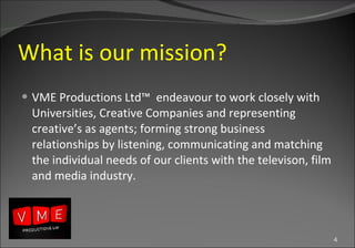 Vme Productions Presentation | PPT
