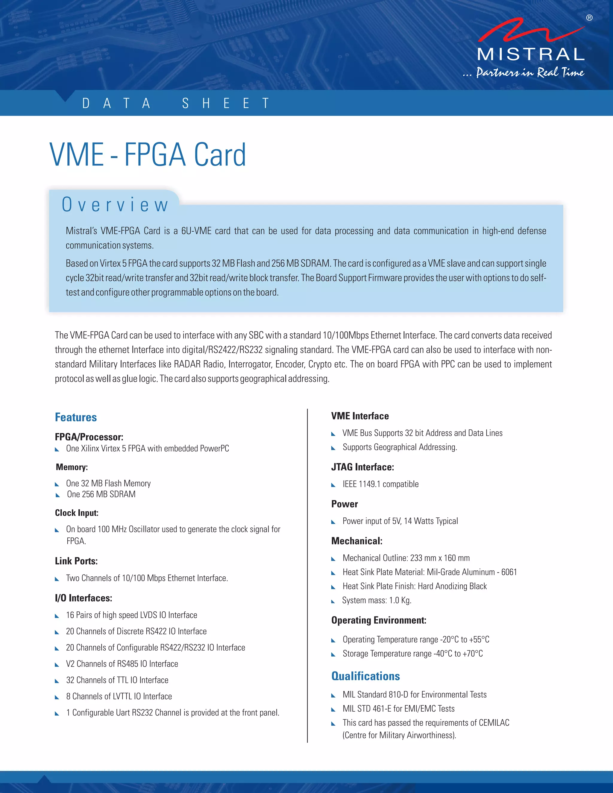 Vme fpga card | PDF